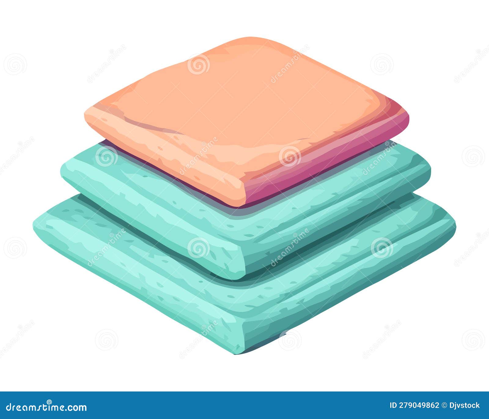 Stack of Cushions Soft Comfort Stock Vector - Illustration of cushion ...