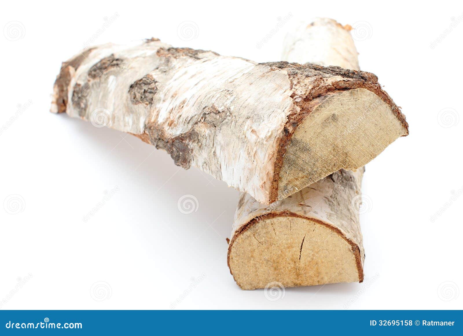 Stack of Cut Logs Firewood from Silver Birch Tree Stock Photo - Image ...