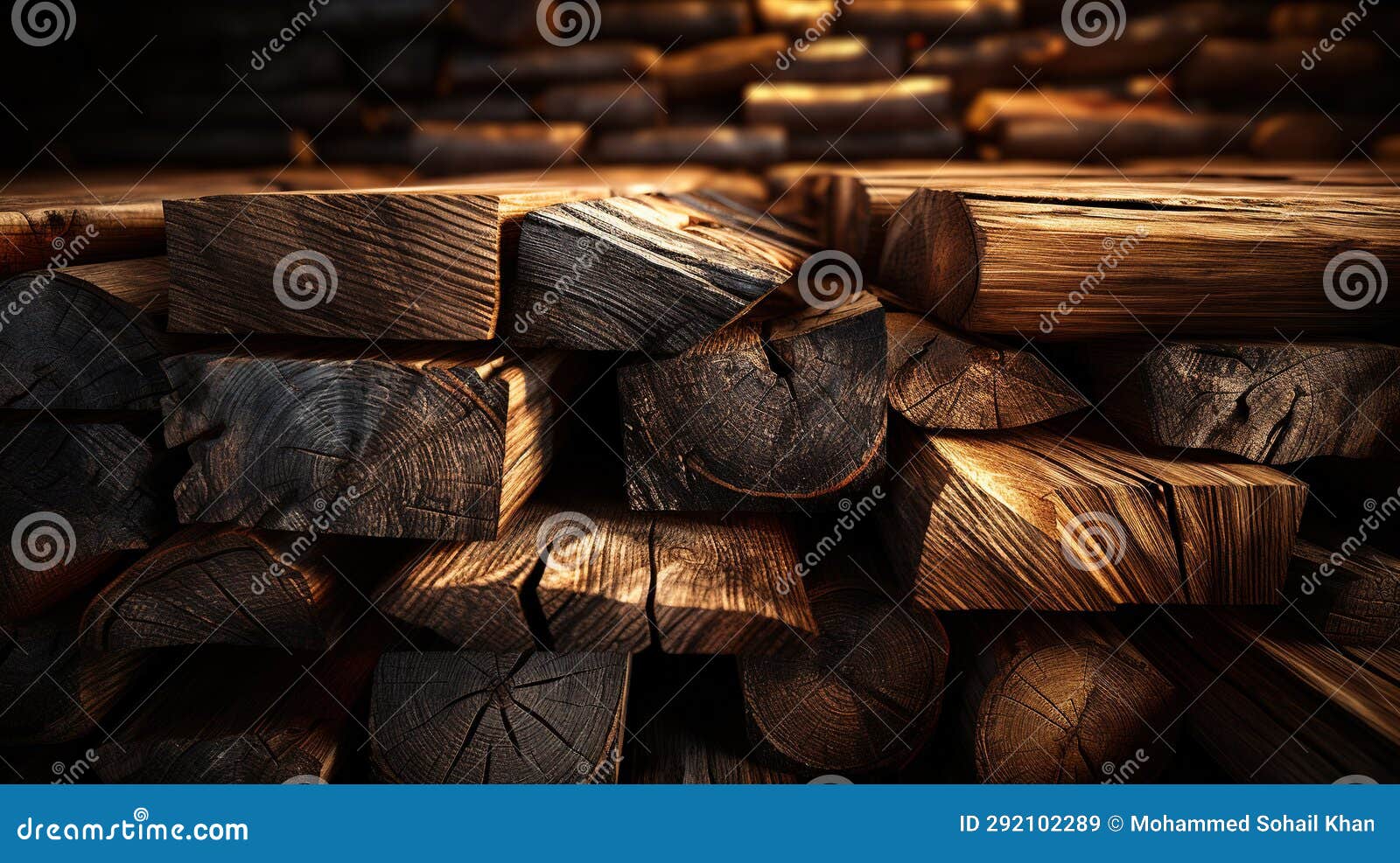 Stack of Cut Random Wood Pieces for Camp Fire Background Stock ...