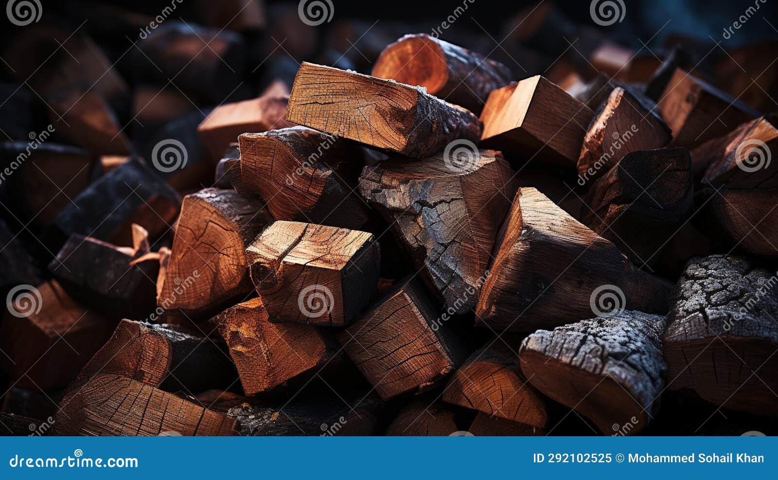 Stack of Cut Random Wood Pieces for Camp Fire Background Stock ...
