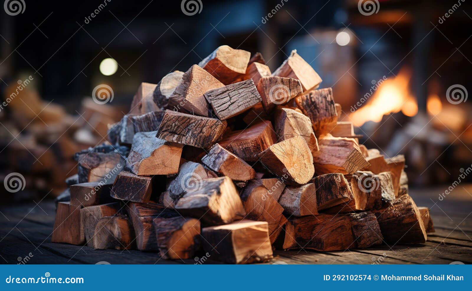 Stack of Cut Random Wood Pieces for Camp Fire Background Stock ...