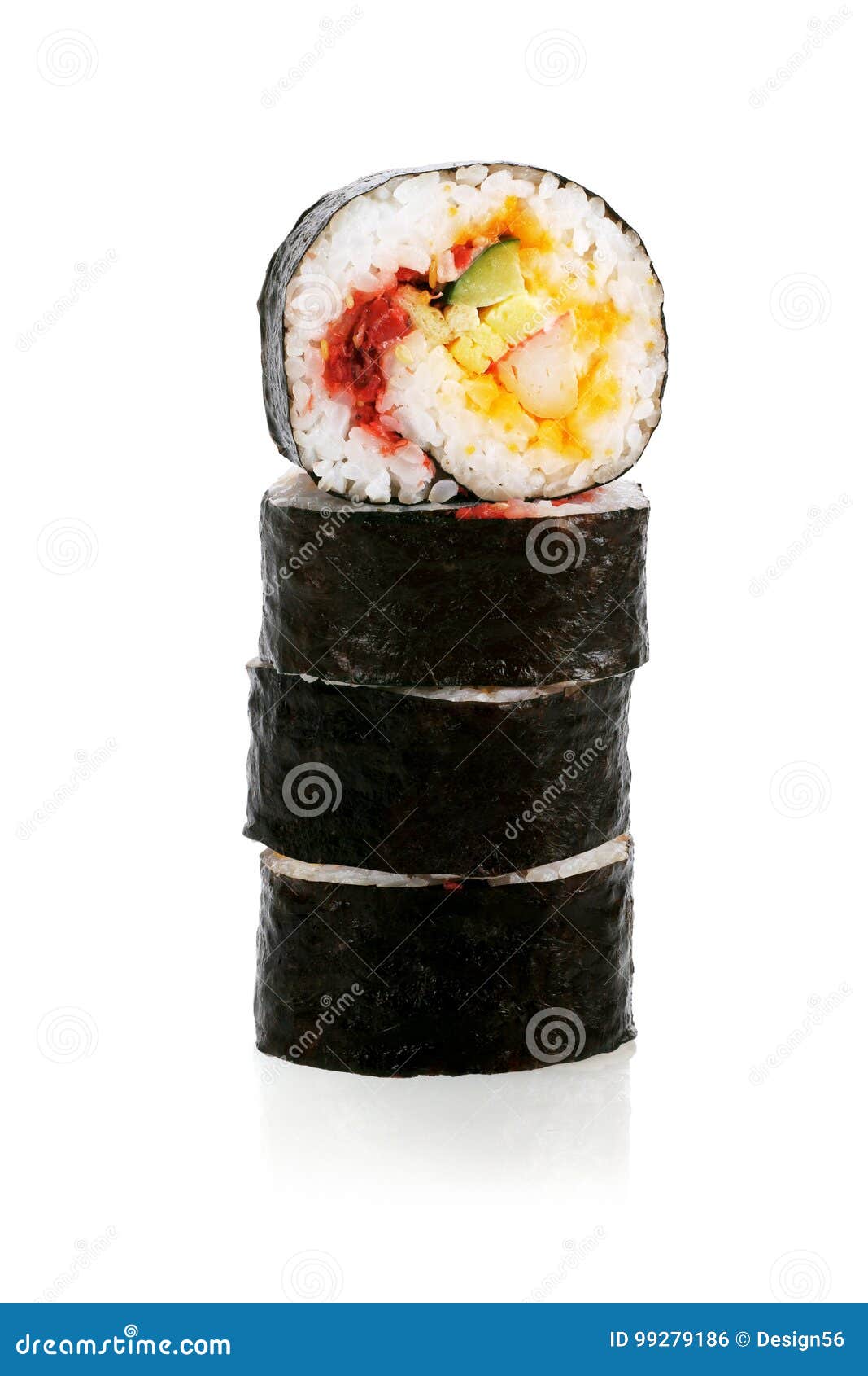 Cut Sushi Rolls stock photo. Image of japanese, cooking - 99279186