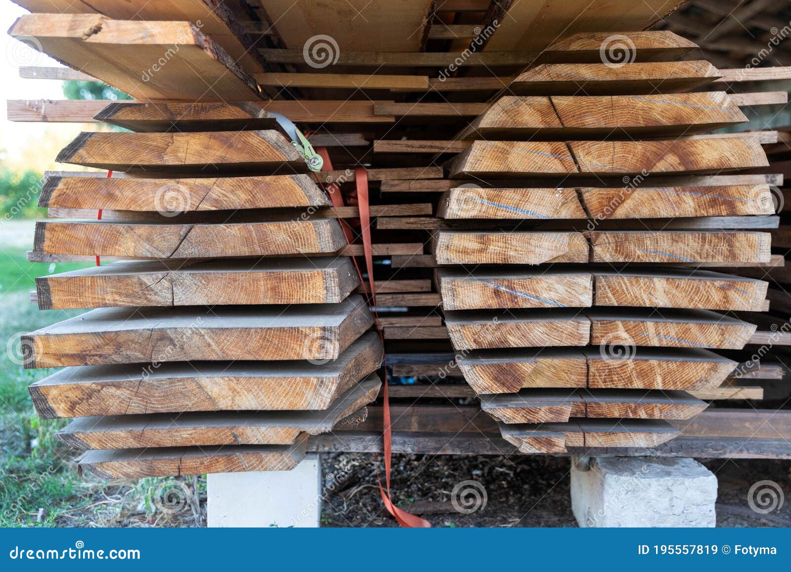 Stack of cut wood stock image. Image of background, surface - 195557819