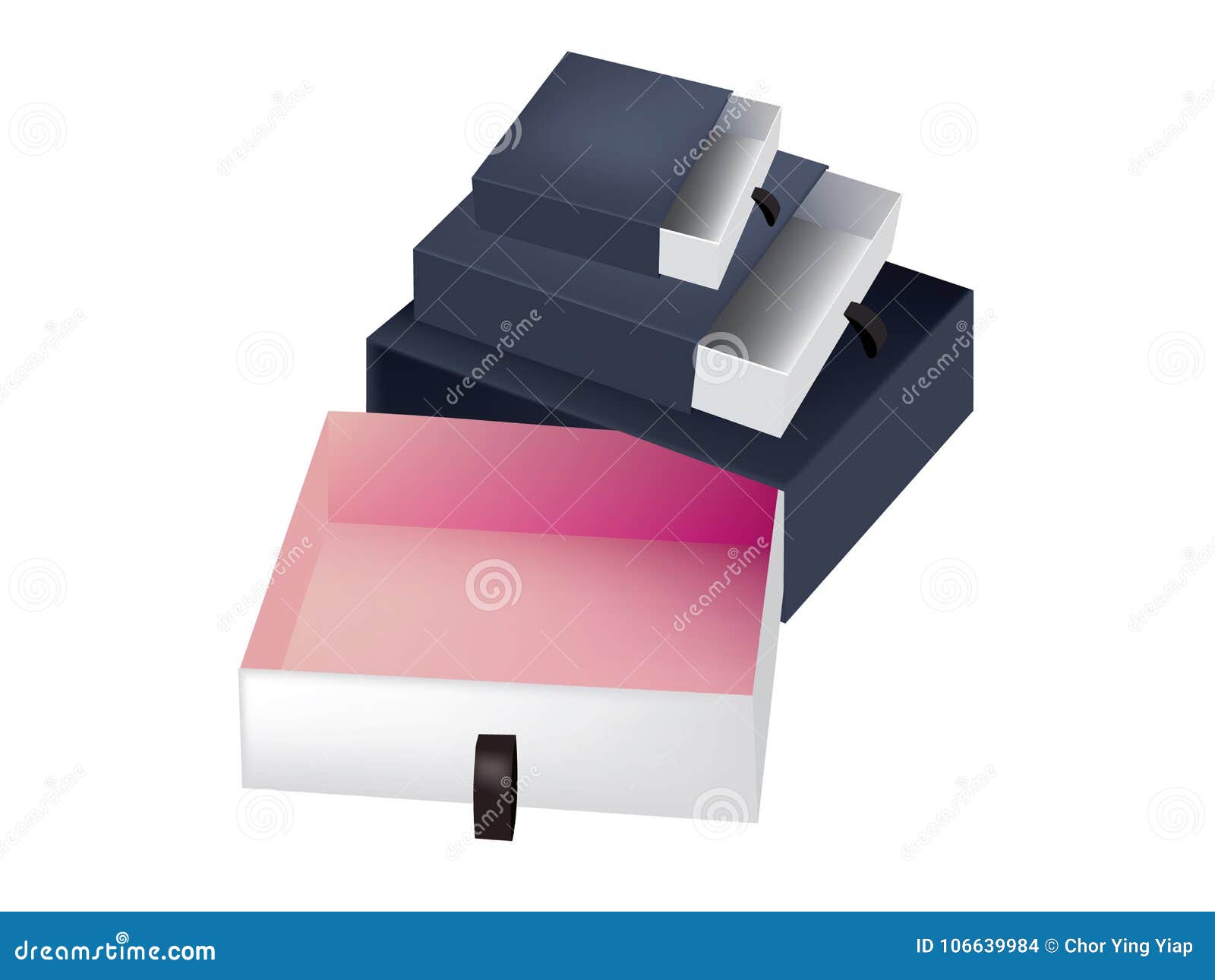 Stack of dark blue boxes stock vector. Illustration of celebration ...