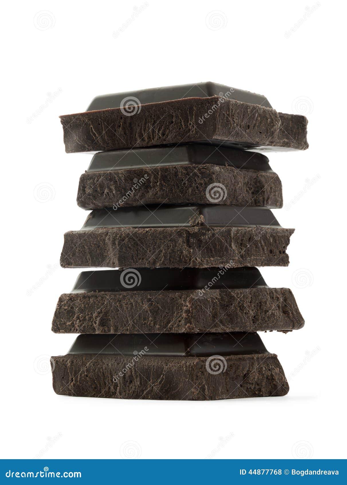 Stack of dark chocolate stock photo. Image of heap, isolated - 44877768