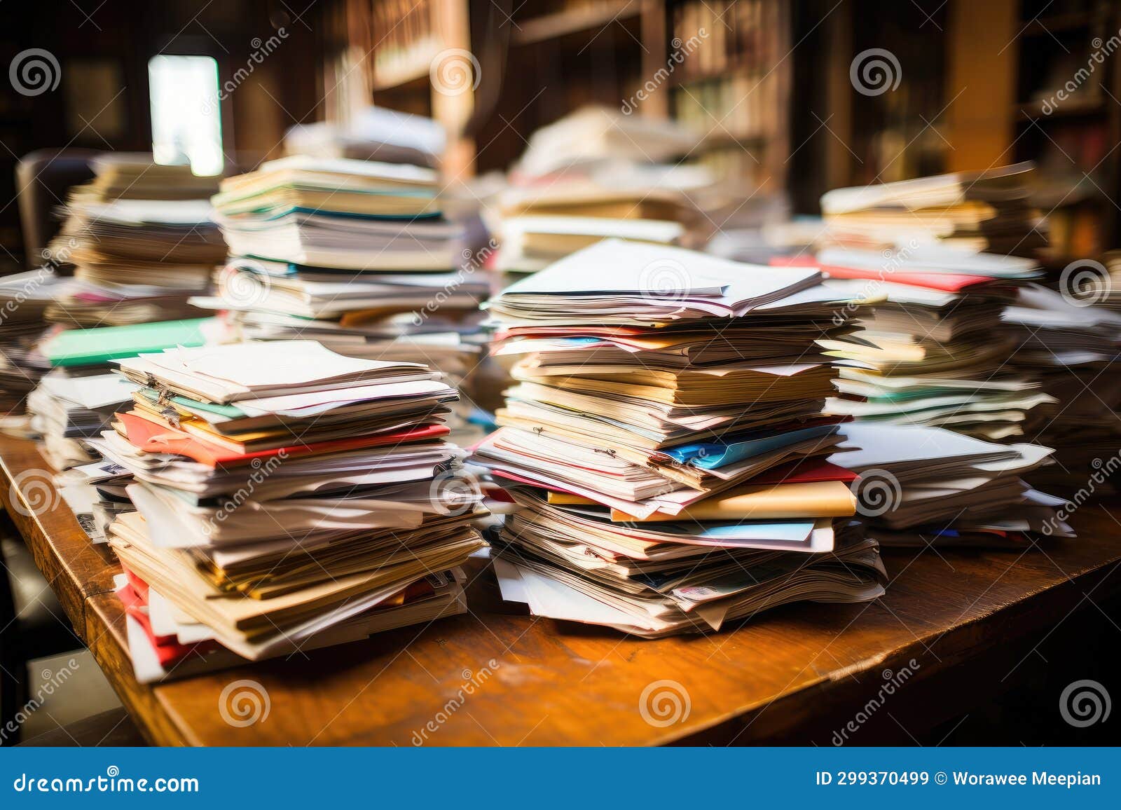 Stack Data Document and Paperwork. Generative AI Stock Image - Image of ...