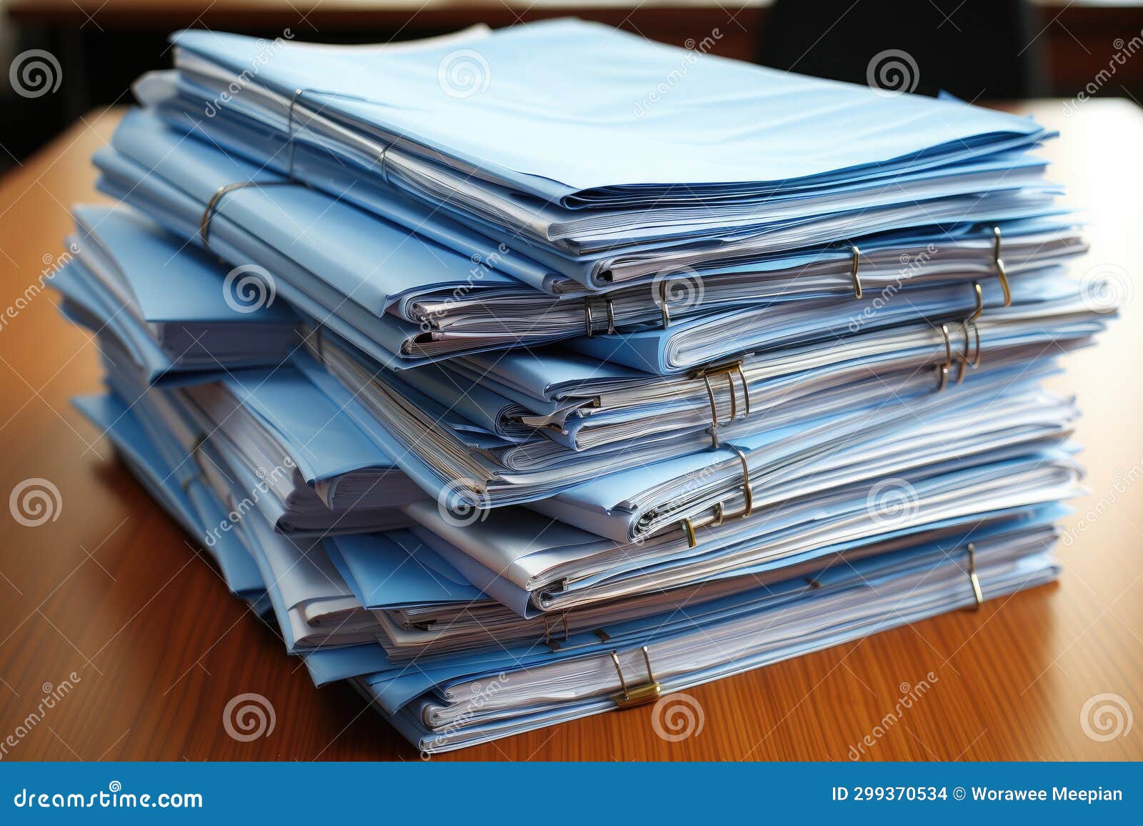 Stack Data Document and Paperwork. Generative AI Stock Photo - Image of ...