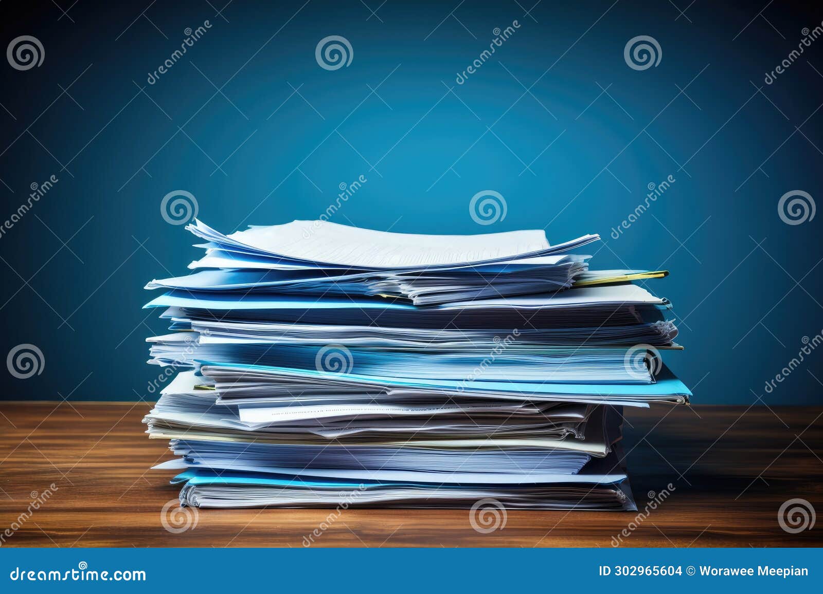 Stack Data Document and Paperwork. Generative AI Stock Photo - Image of ...