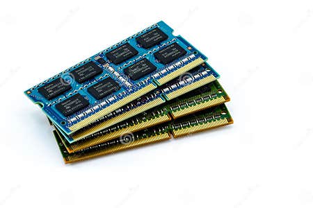 Stack of DDR RAM Sticks on Isolated Background Stock Photo - Image of ...
