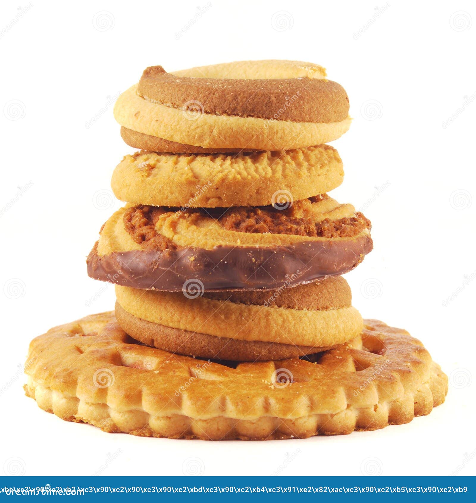 Stack of delicious cookies stock image. Image of refreshment - 12648685