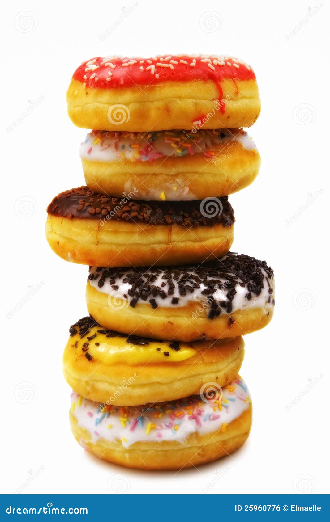 Stack of delicious donuts stock photo. Image of stack - 25960776