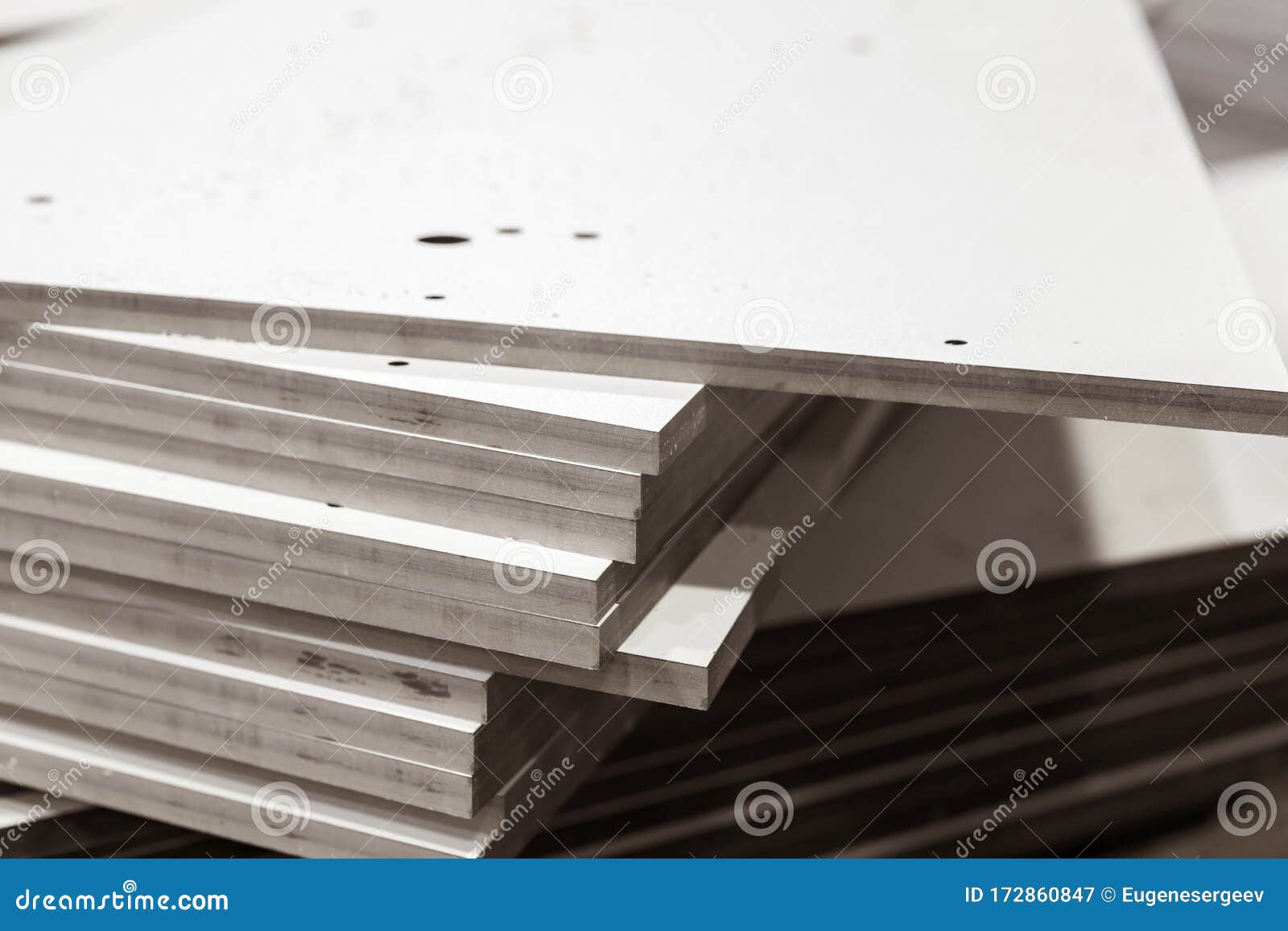 Stack of Details Made of White Textolite Sheets Stock Image - Image of ...