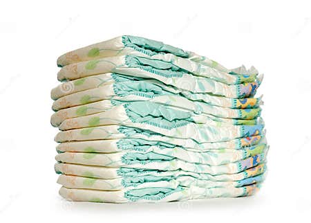 Stack of Diapers stock image. Image of grow, babies, baby - 2344993