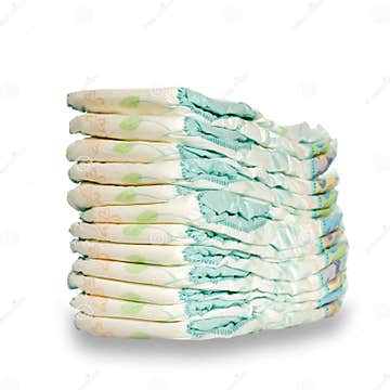 Stack of Diapers stock image. Image of care, table, toddler - 2345045