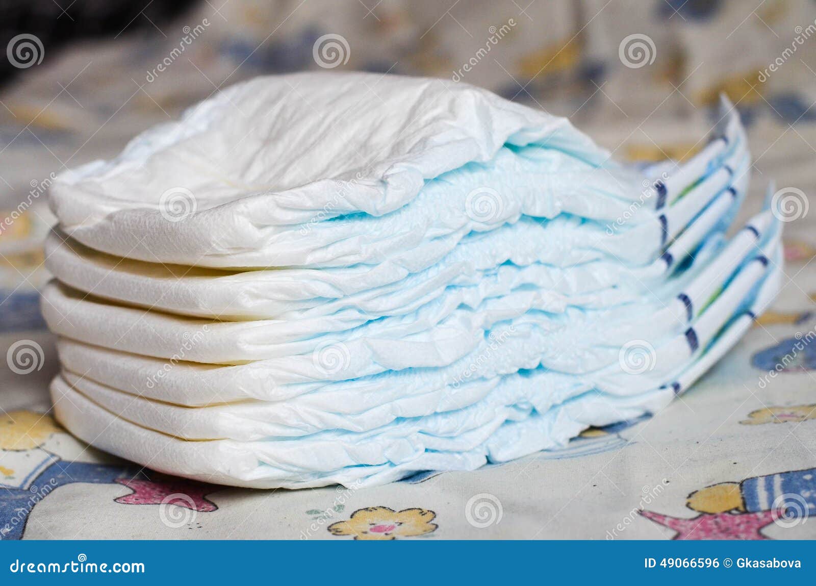 Stack of Diapers stock photo. Image of birth, incontinence - 49066596