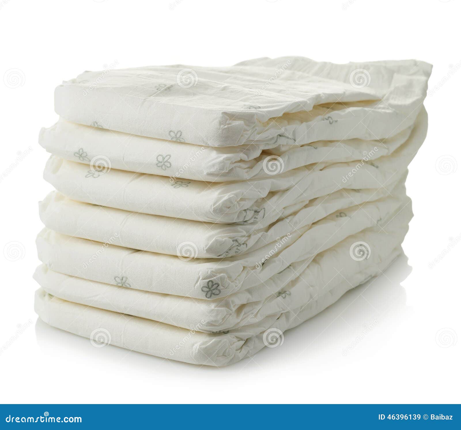 Stack of diapers stock image. Image of newborn, isolated - 46396139