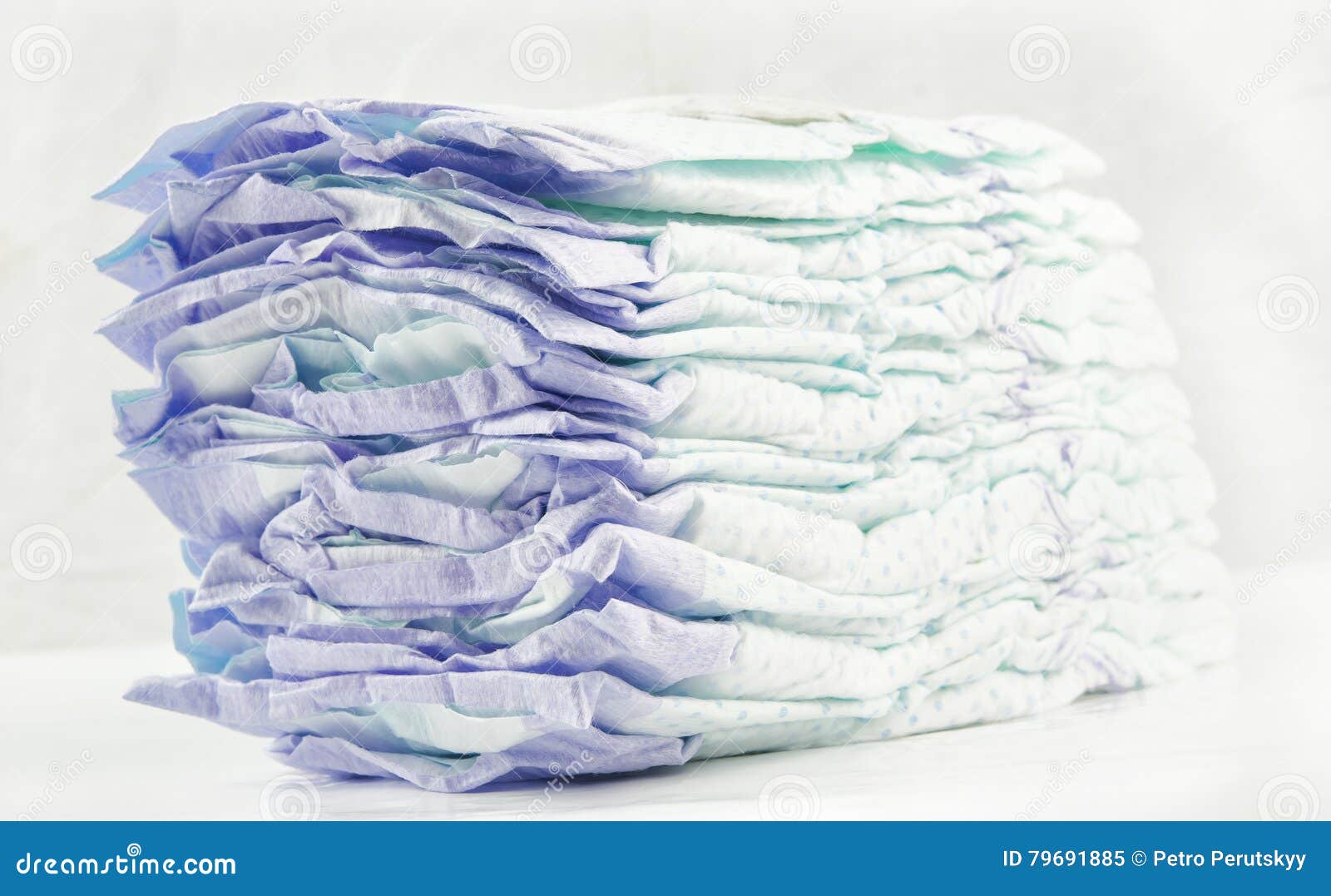 Stack of diapers stock image. Image of pile, hygiene - 79691885