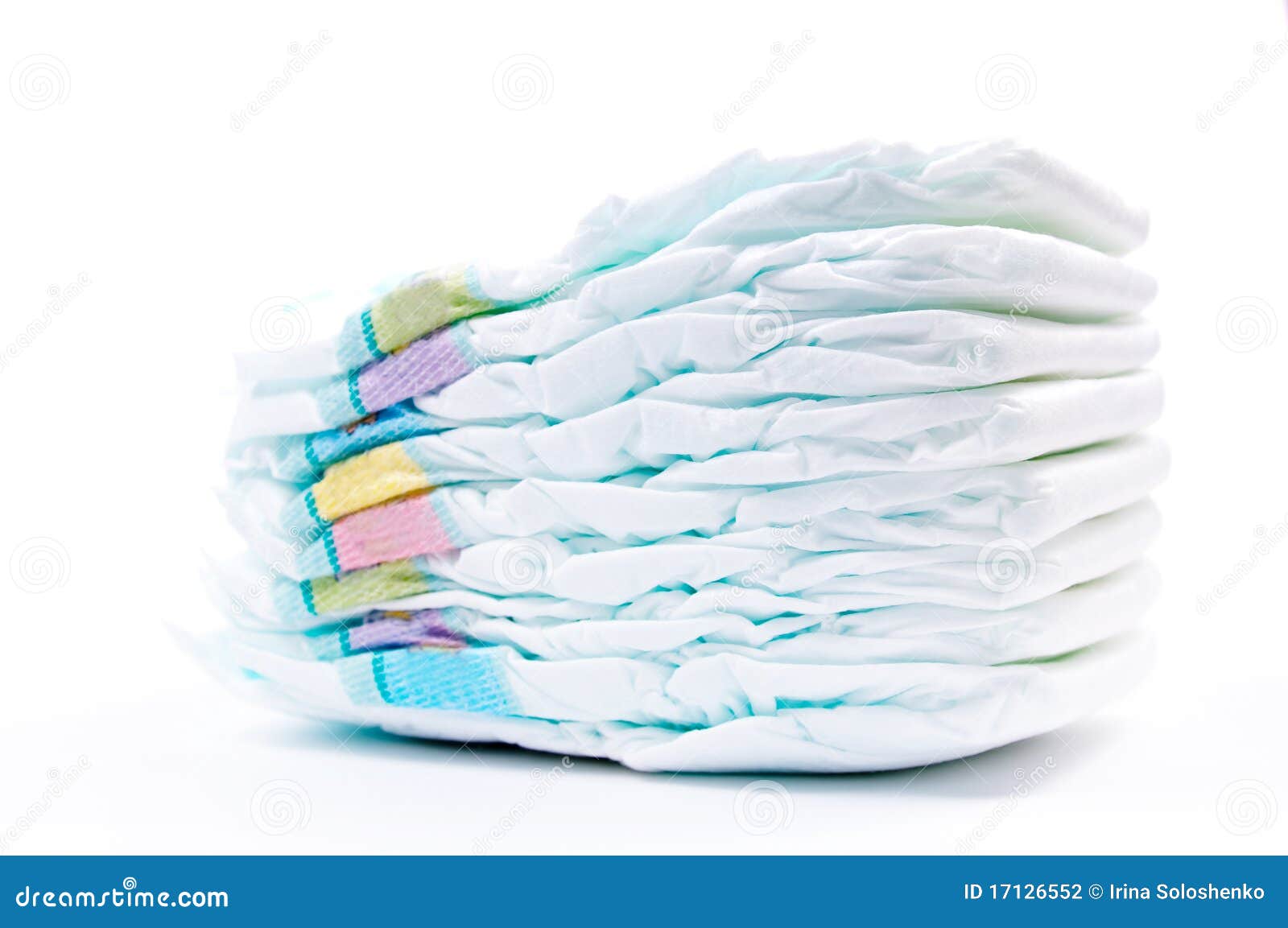 Stack of Diapers at the Nursery Stock Photo - Image of body, care: 17126552