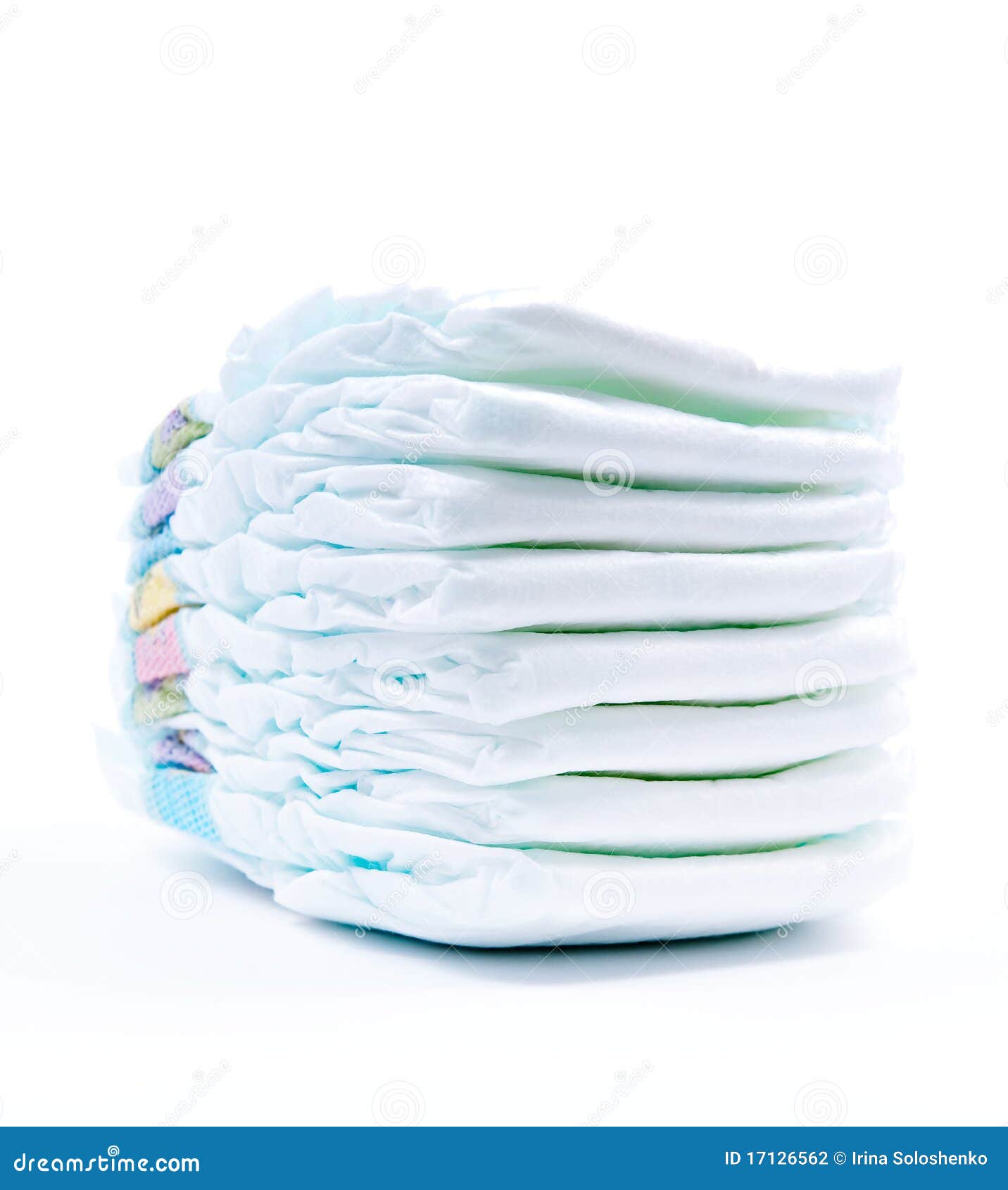 Stack of Diapers at the Nursery Stock Photo - Image of background ...