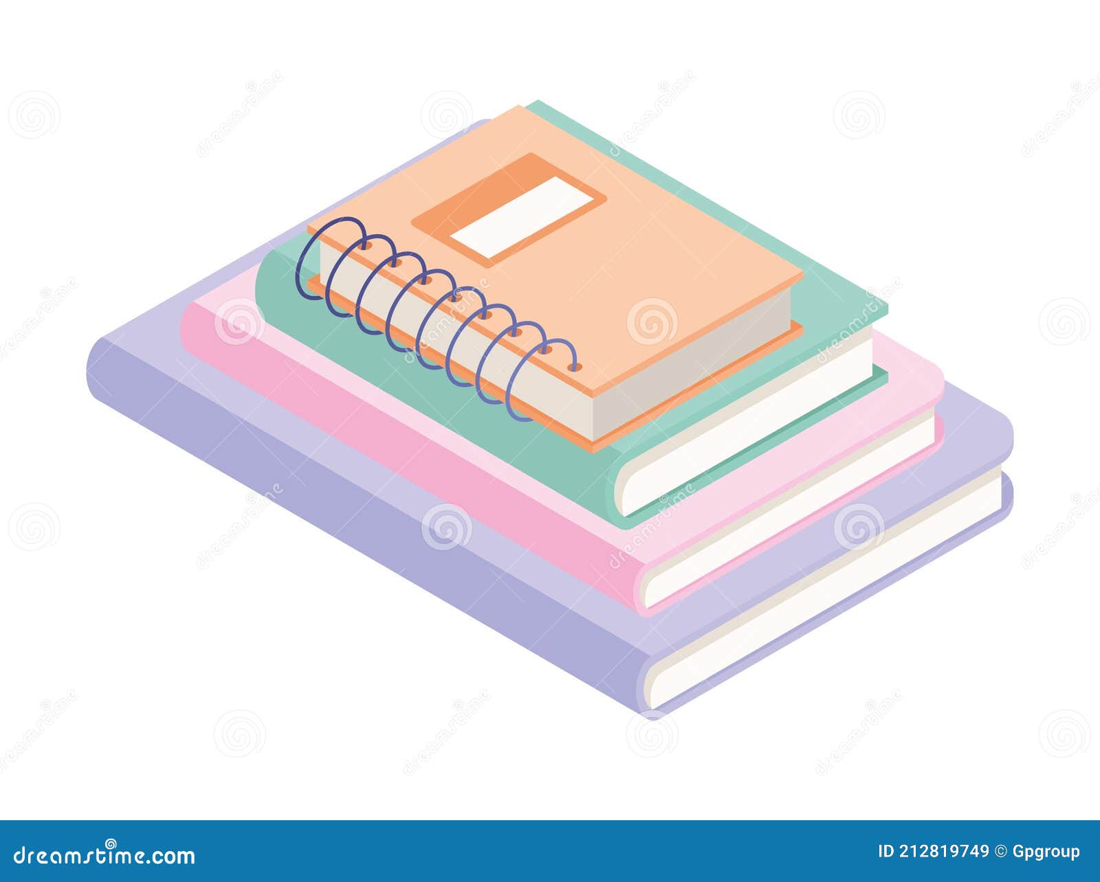 Stack of diaries stock vector. Illustration of book - 212819749