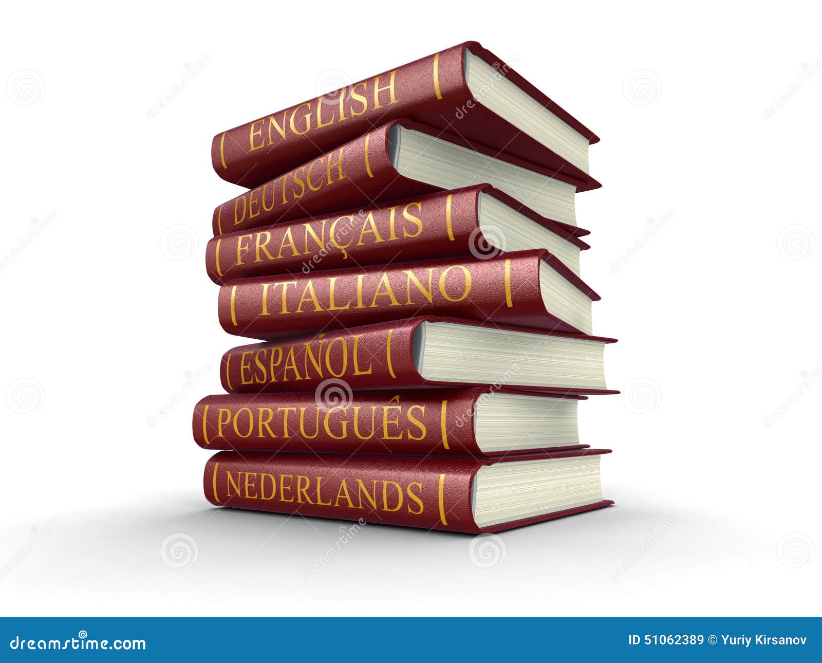 Stack of Dictionaries (clipping Path Included) Stock Illustration ...