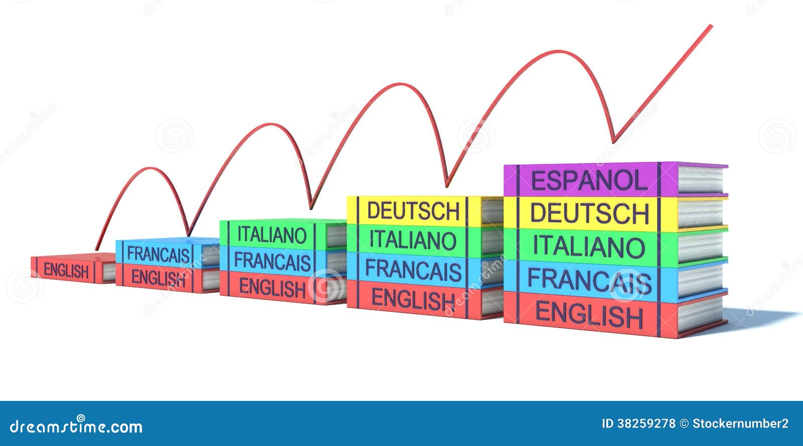 Stack of dictionaries stock illustration. Illustration of college ...