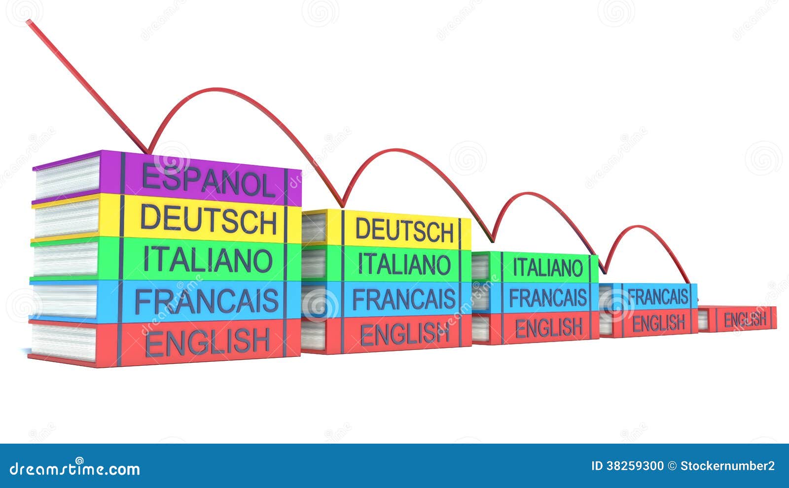 Stack of dictionaries stock illustration. Illustration of graph - 38259300