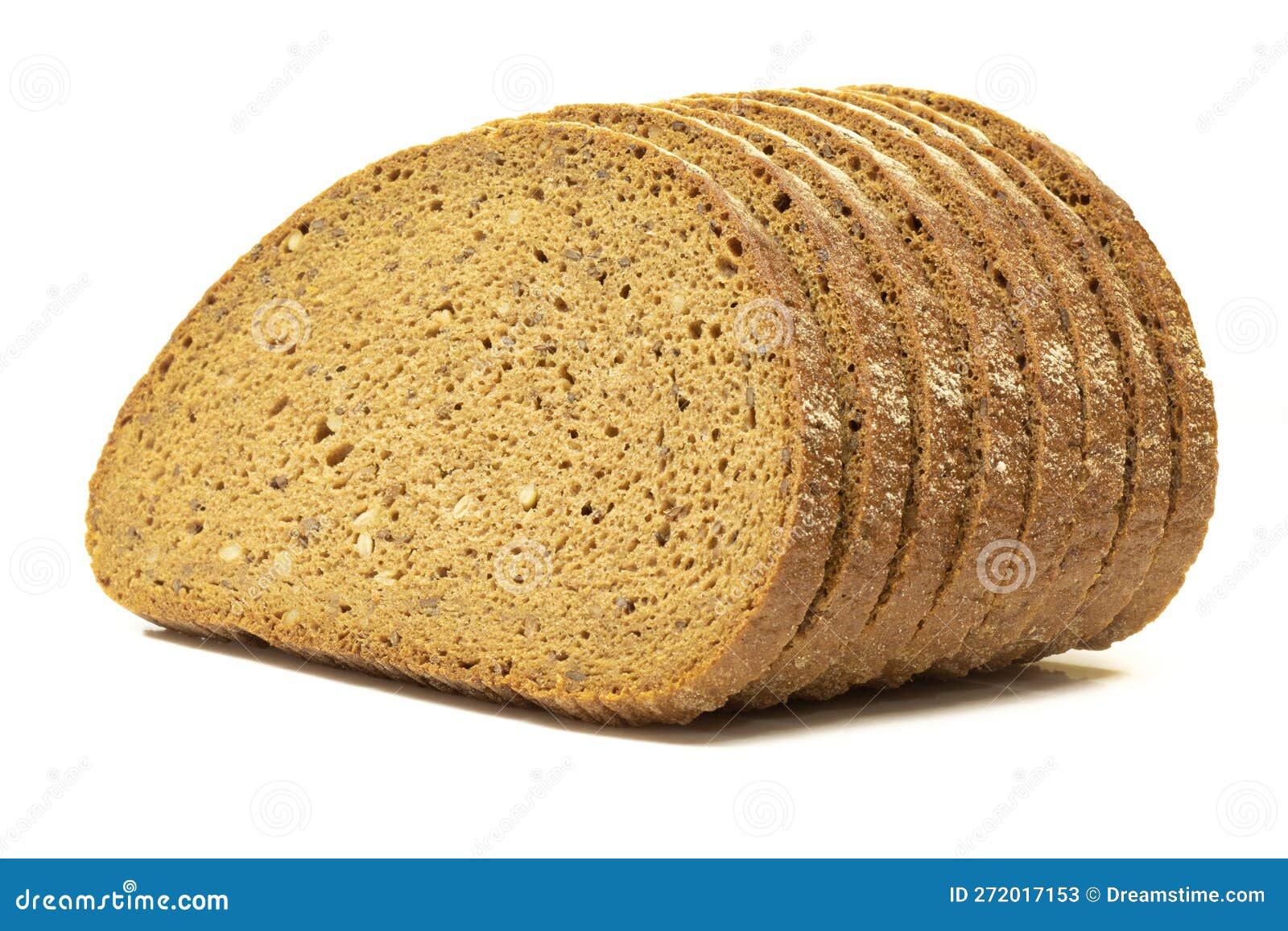 Stack of Diet Multigrain Bread Slices Isolated on White Background ...