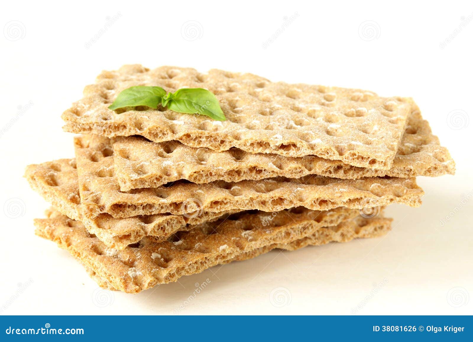 Stack of Dietary Whole Wheat Crisp Bread Stock Photo - Image of food ...