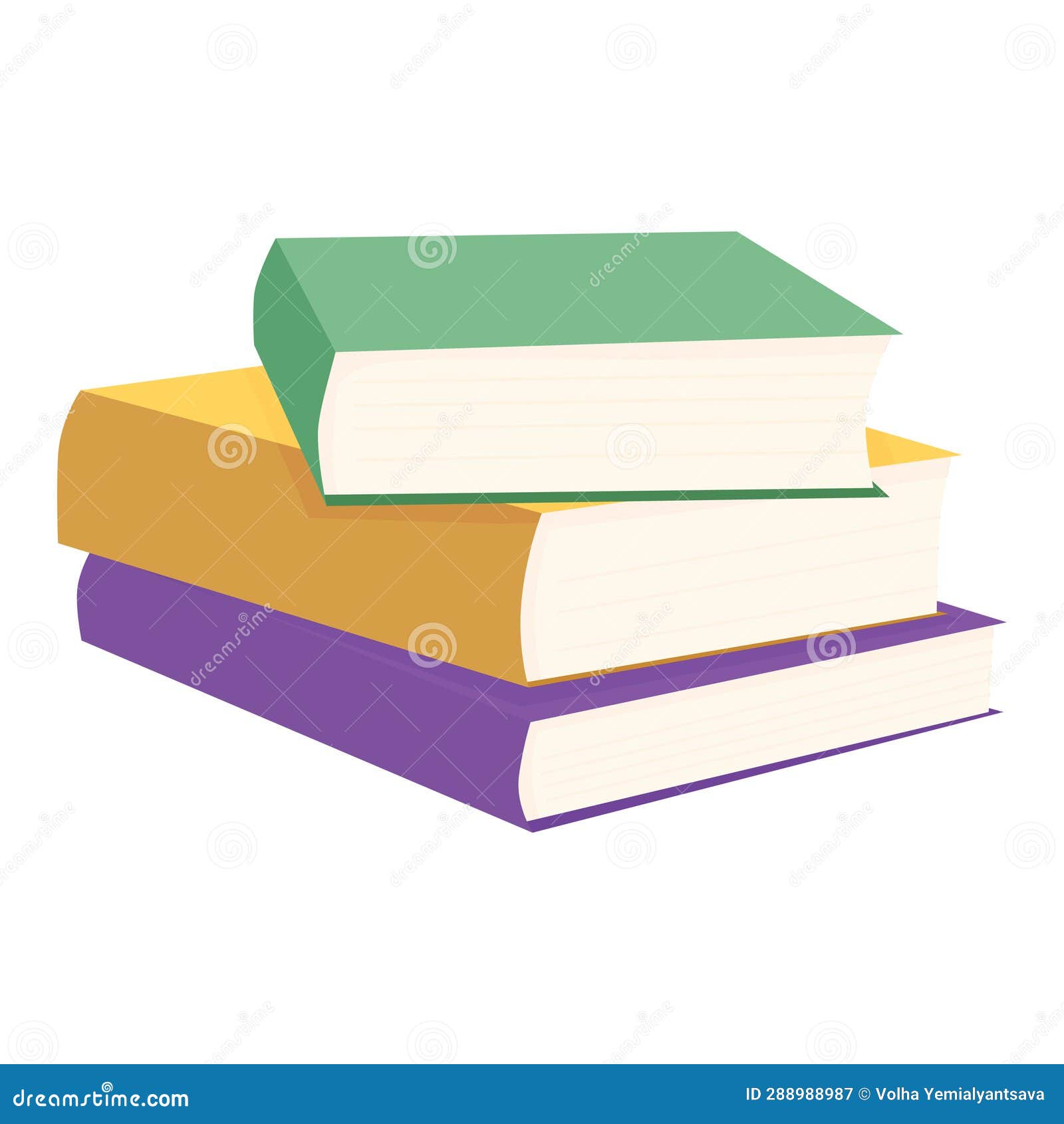 Stack of Different Books. Flat Design. Vector Illustration Stock ...