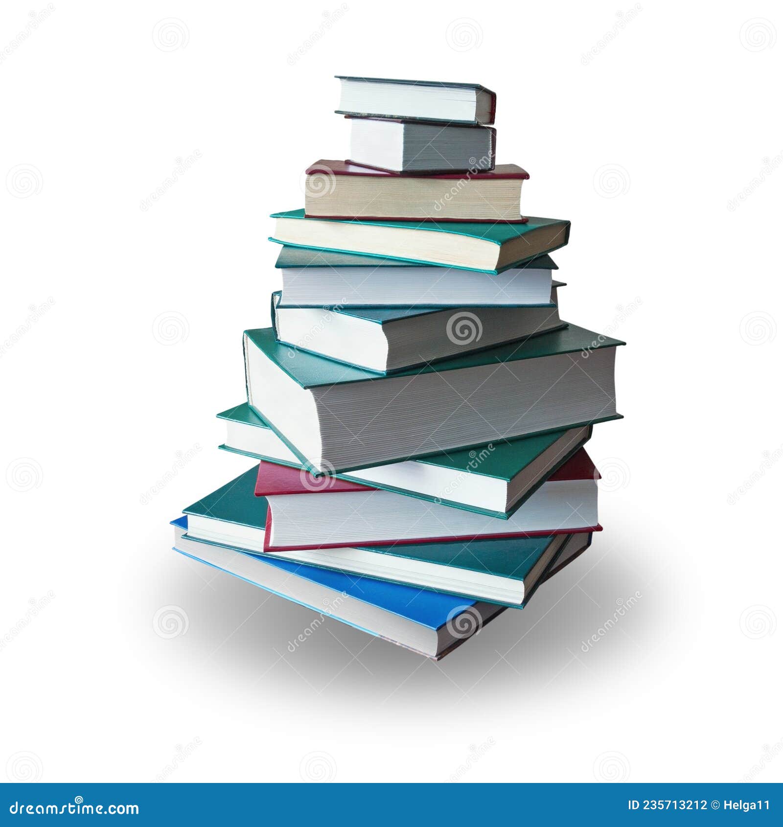 Stack of Different Books, Isolated on White Stock Photo - Image of ...