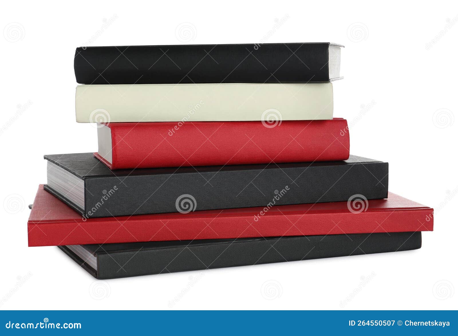 Stack of Different Books on White Background Stock Image - Image of ...