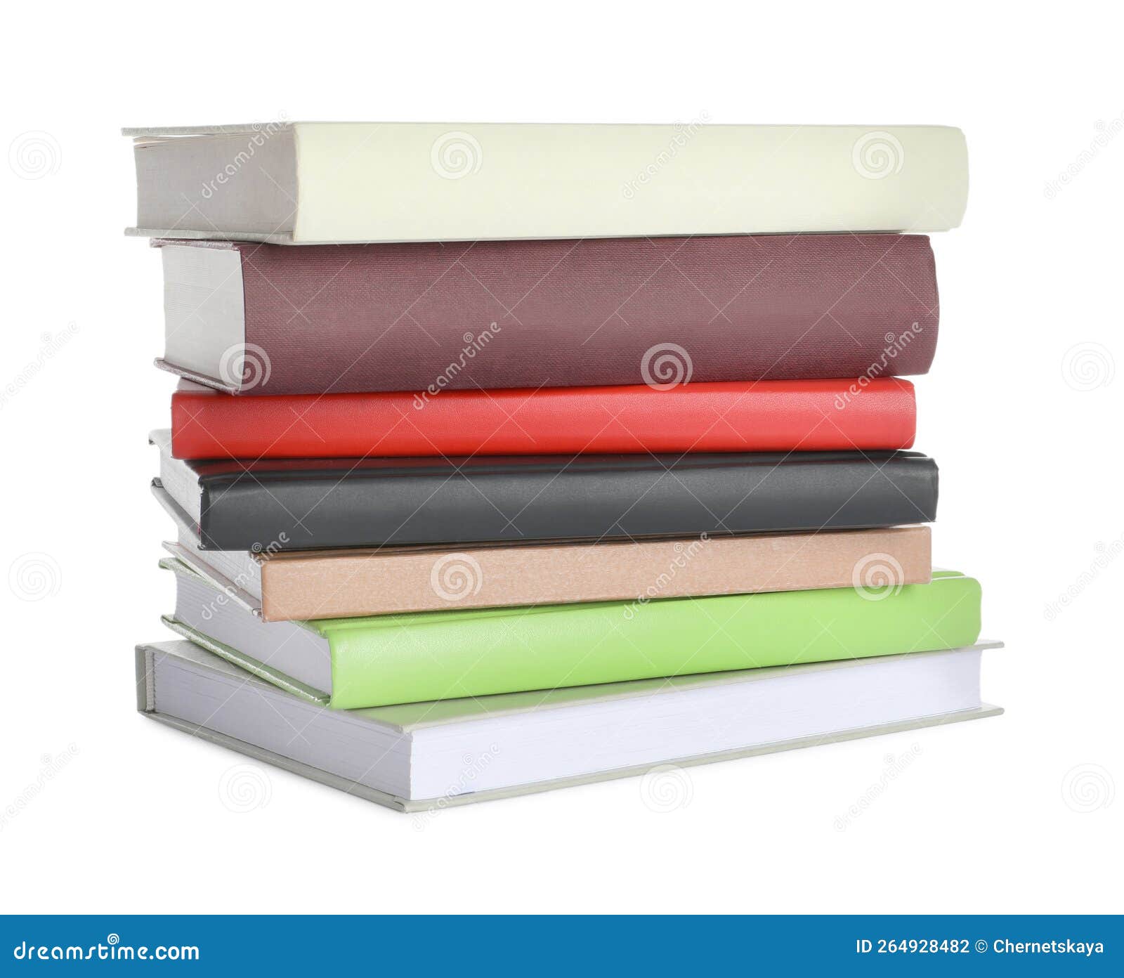 Stack of Different Books on White Background Stock Photo - Image of ...