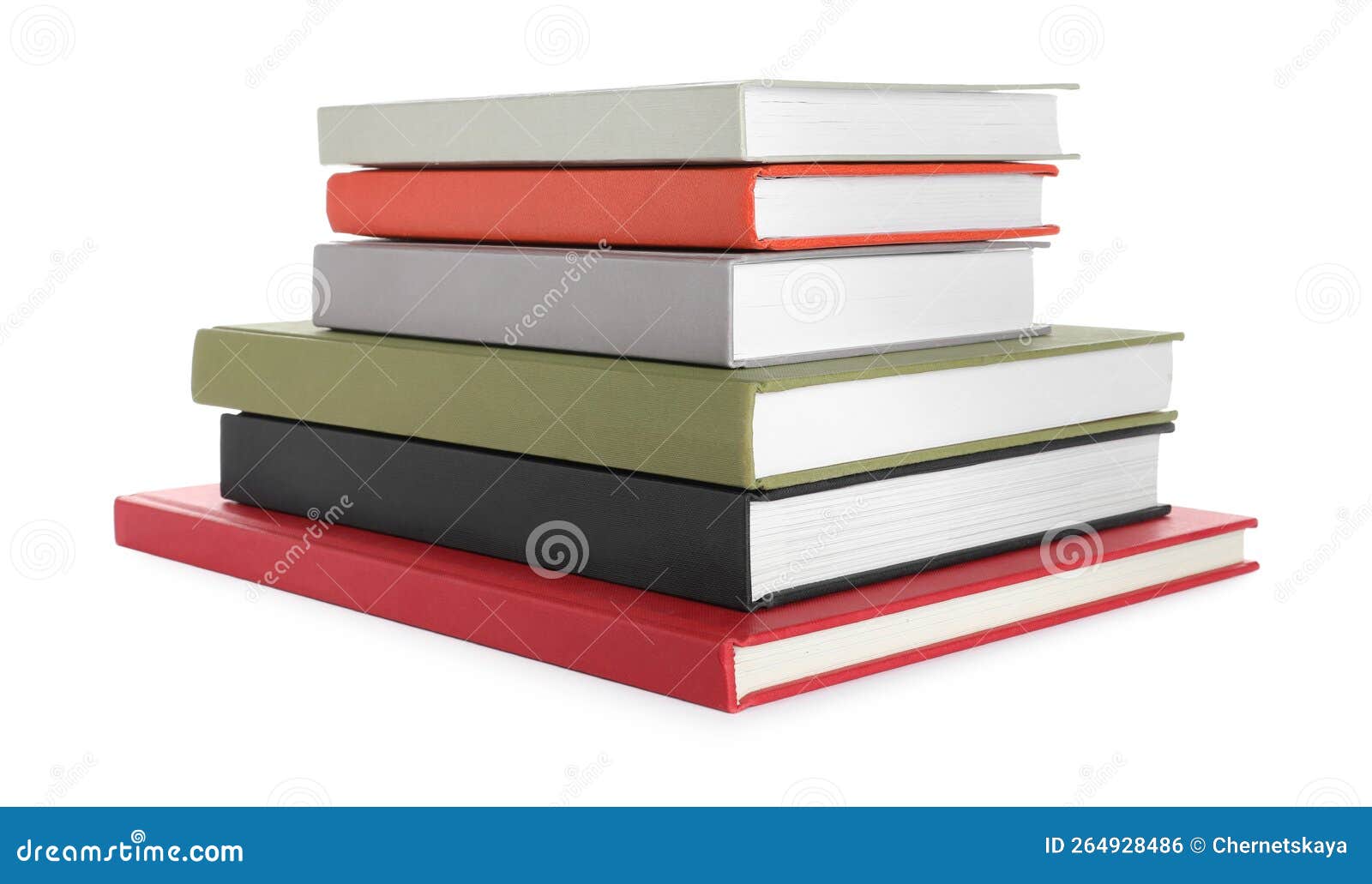 Stack of Different Books on White Background Stock Photo - Image of ...