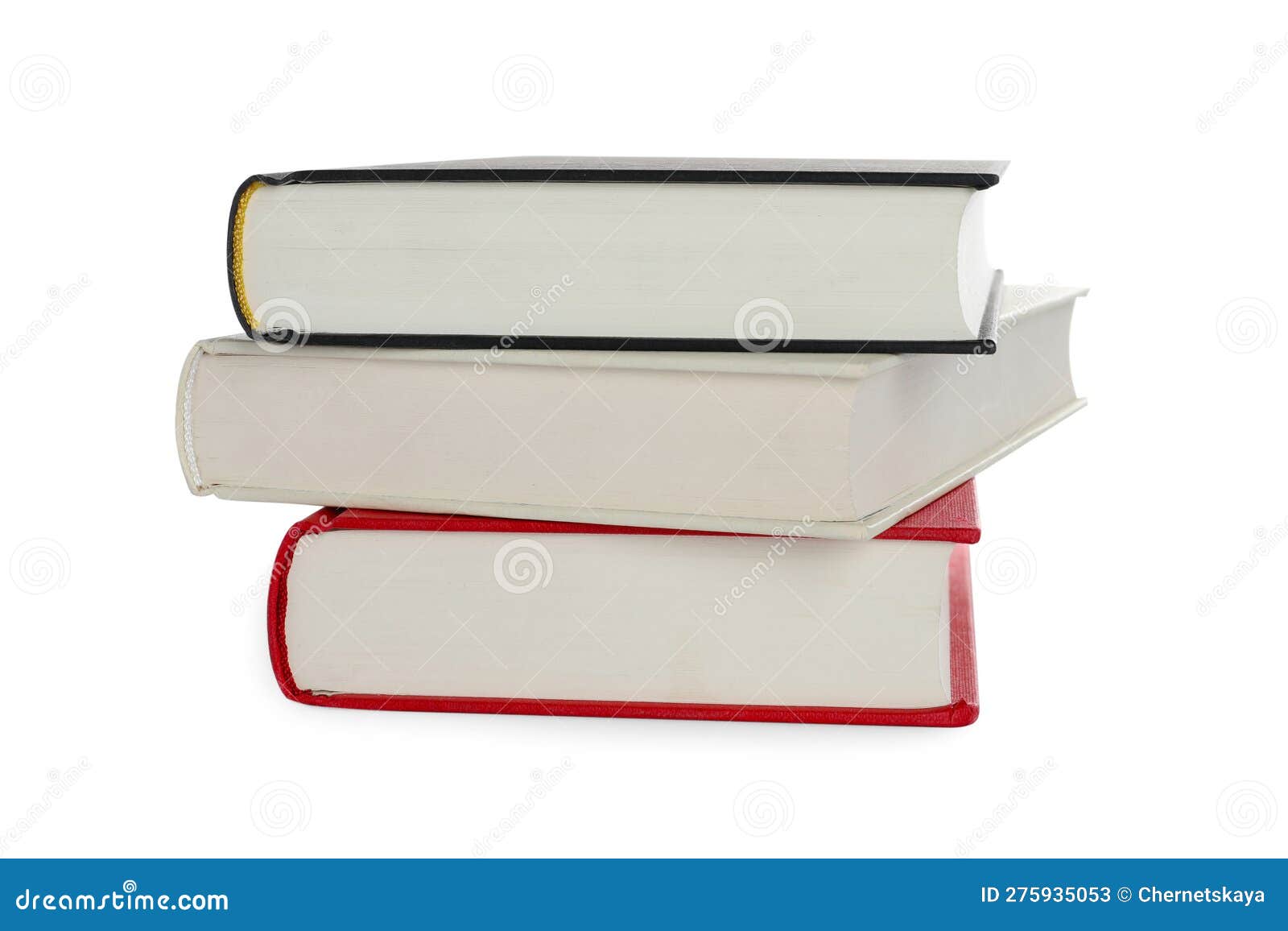 Stack of Different Books on White Background Stock Image - Image of ...