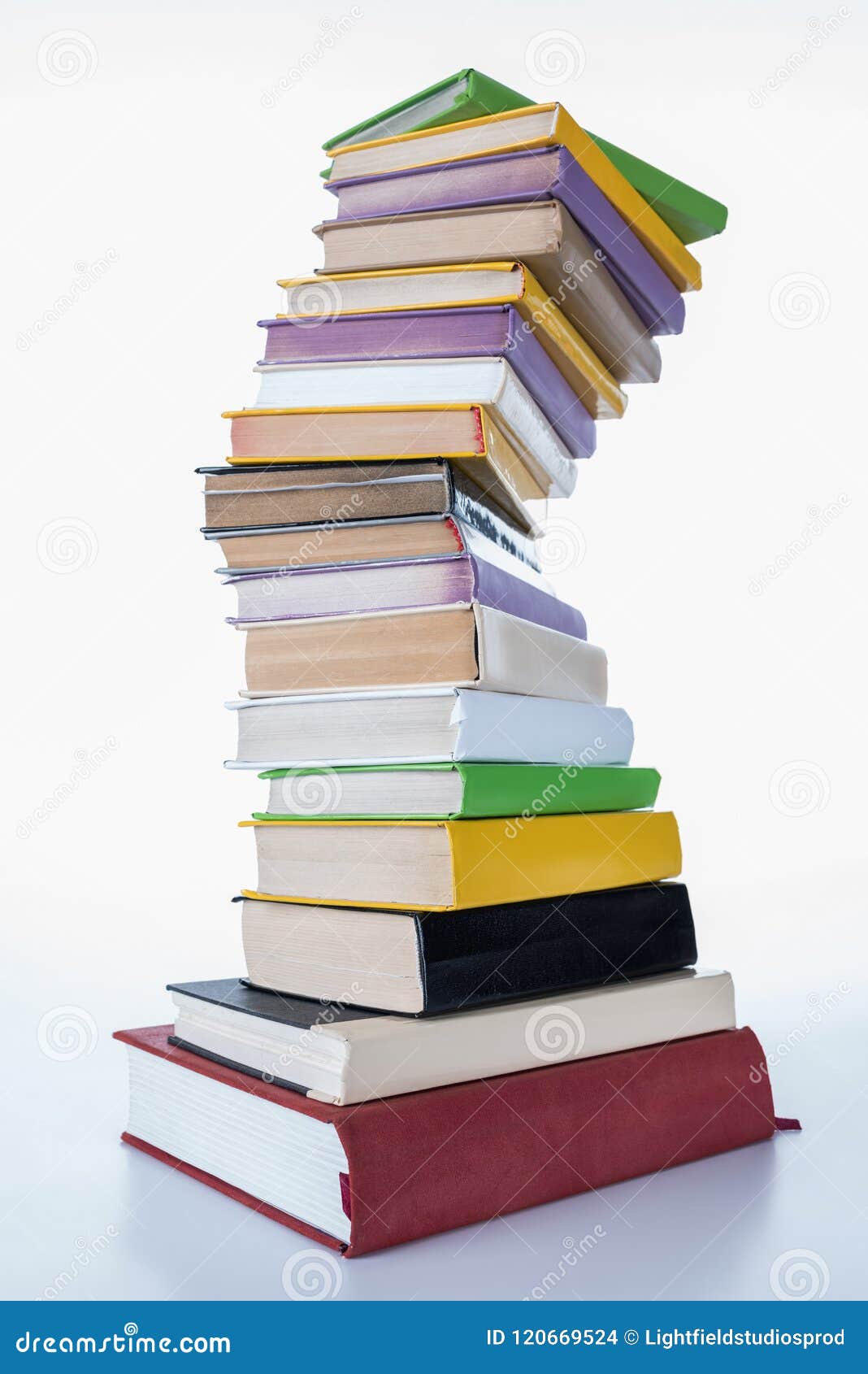 Stack of Different Colored Books Stock Photo - Image of stack, reading ...