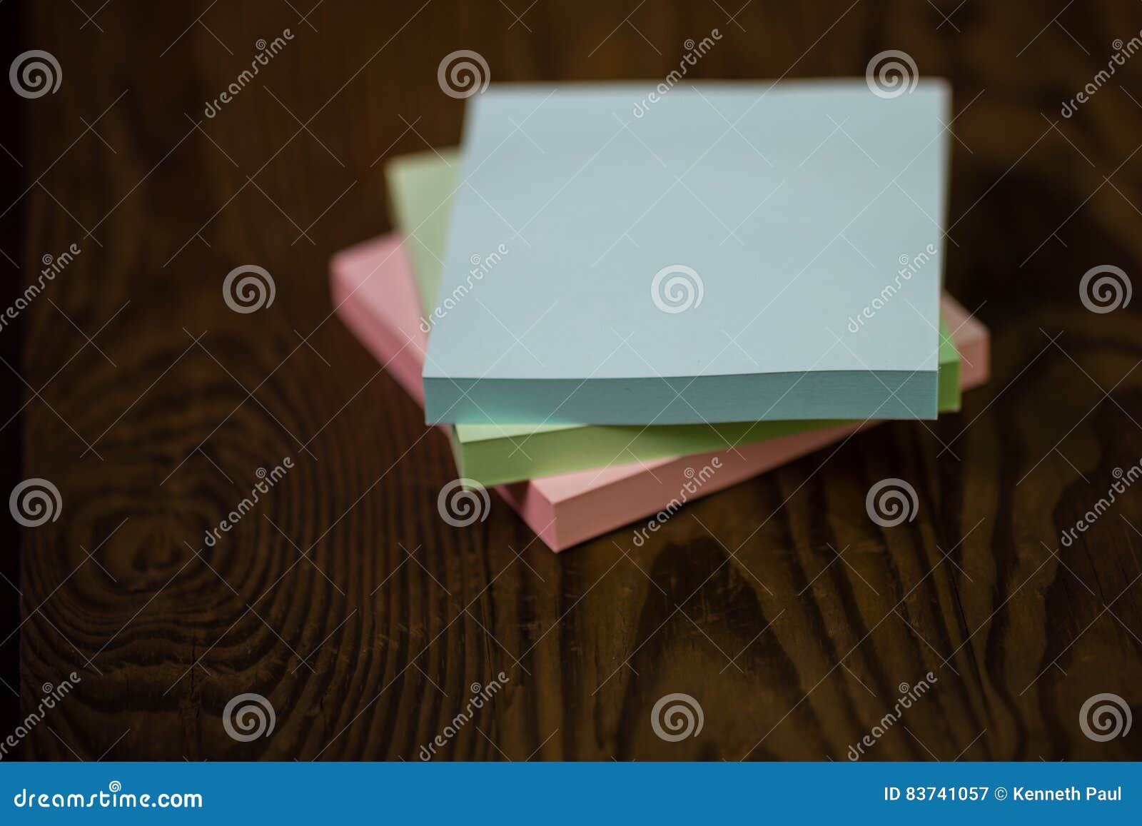 Stack of Different Colored Notepads Stock Image - Image of message ...