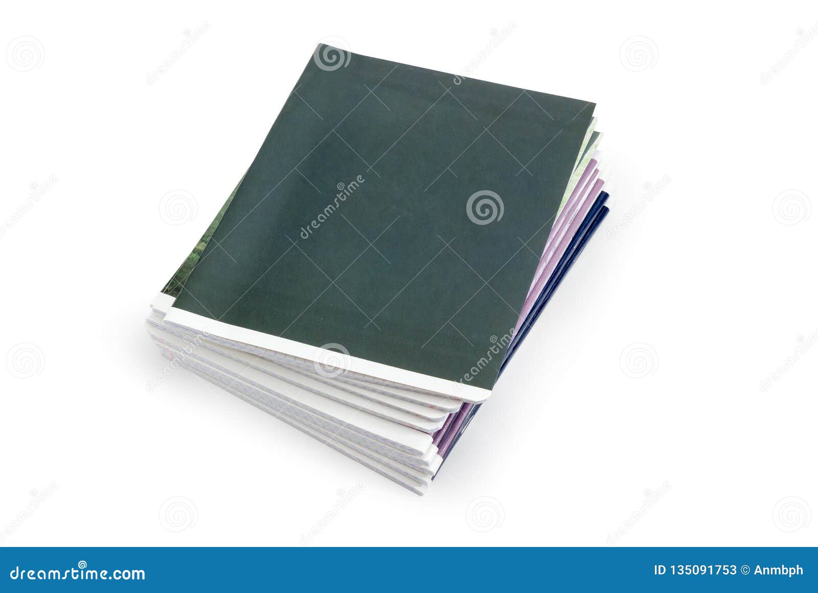 Stack of the Different Exercise Books Stock Image - Image of page ...