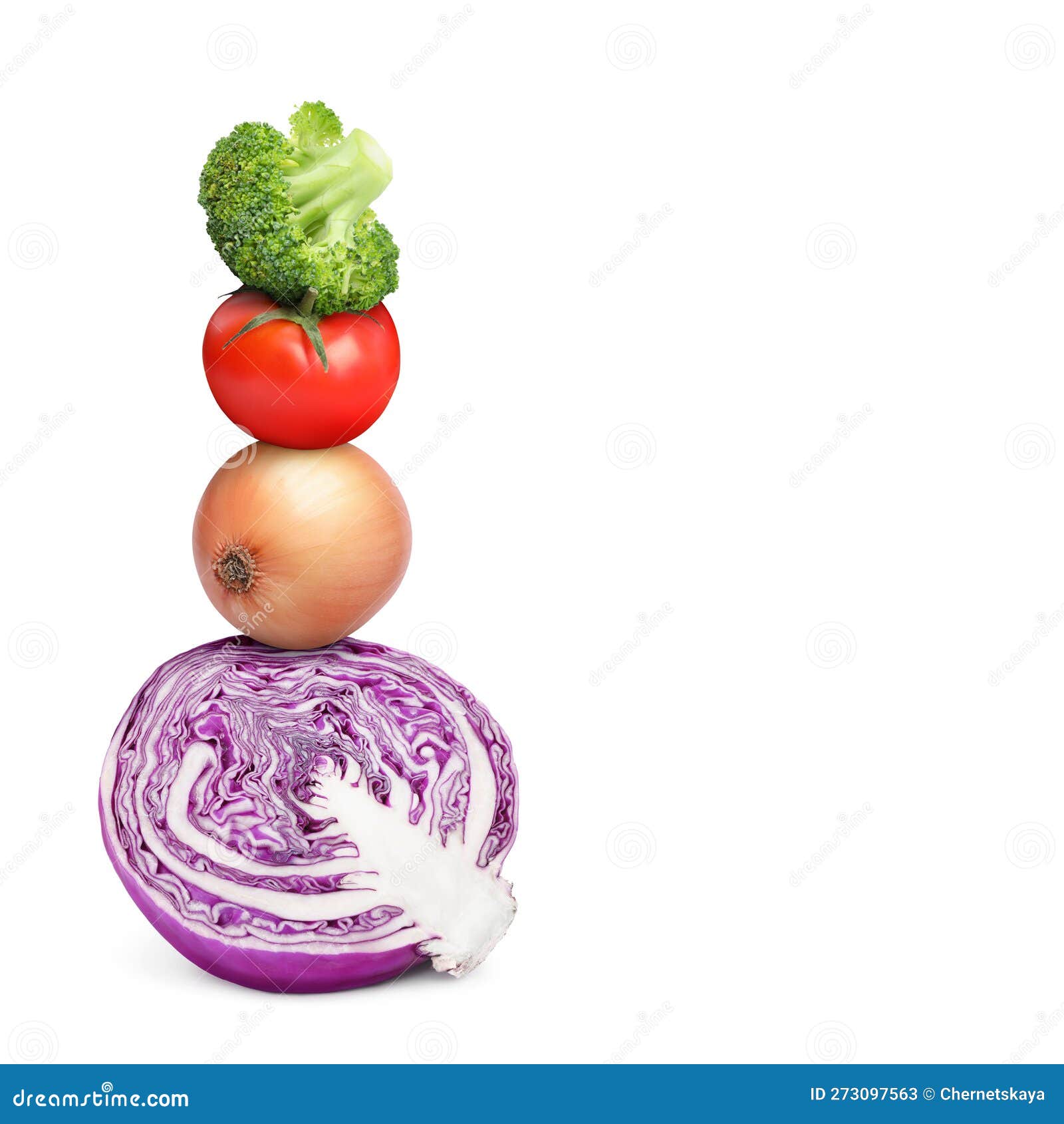 Stack of Different Fresh Vegetables on White Background Stock Image ...