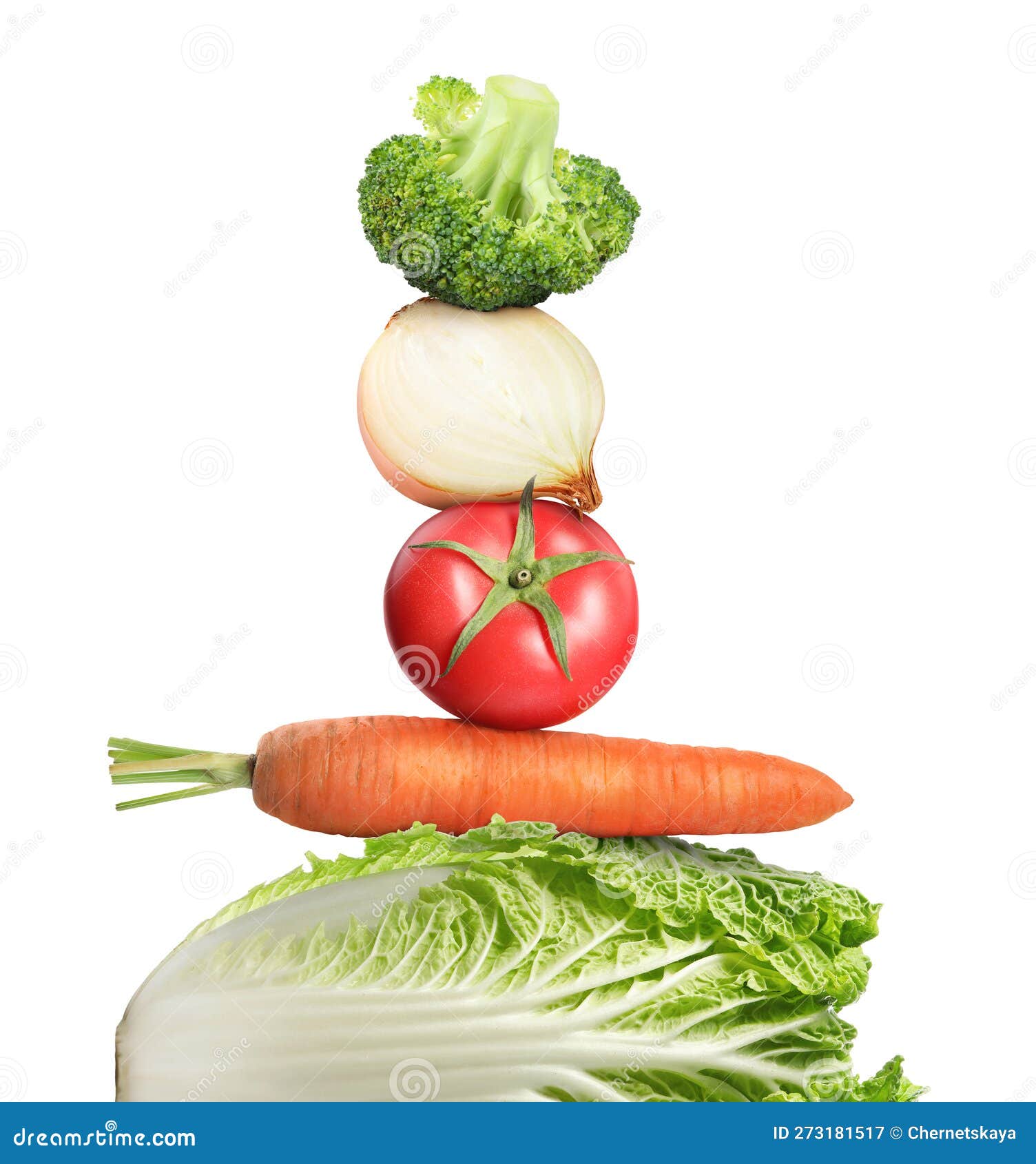Stack of Different Fresh Vegetables on White Background Stock Image ...