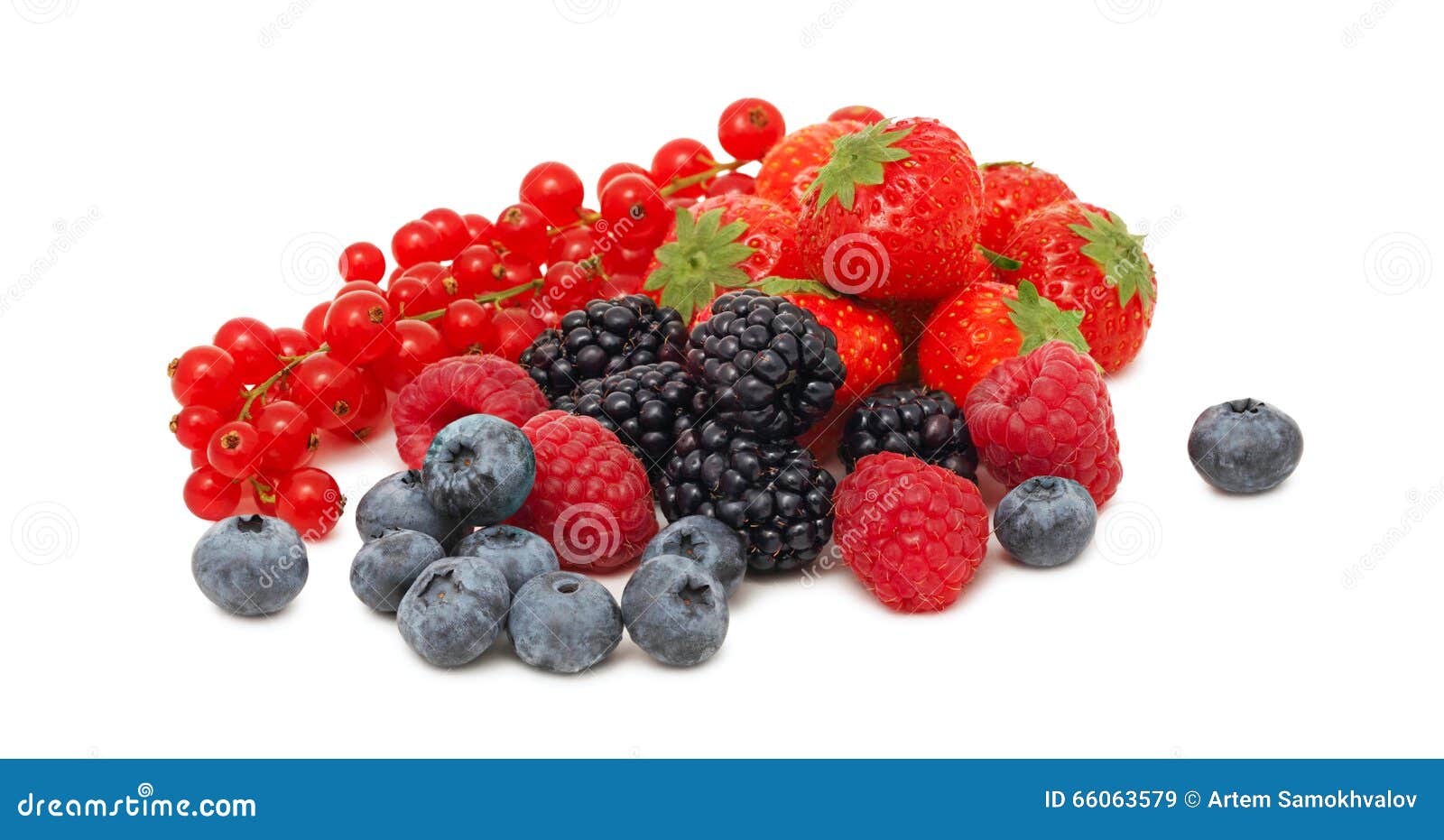 Stack of Different Garden Berries (isolated) Stock Image - Image of ...