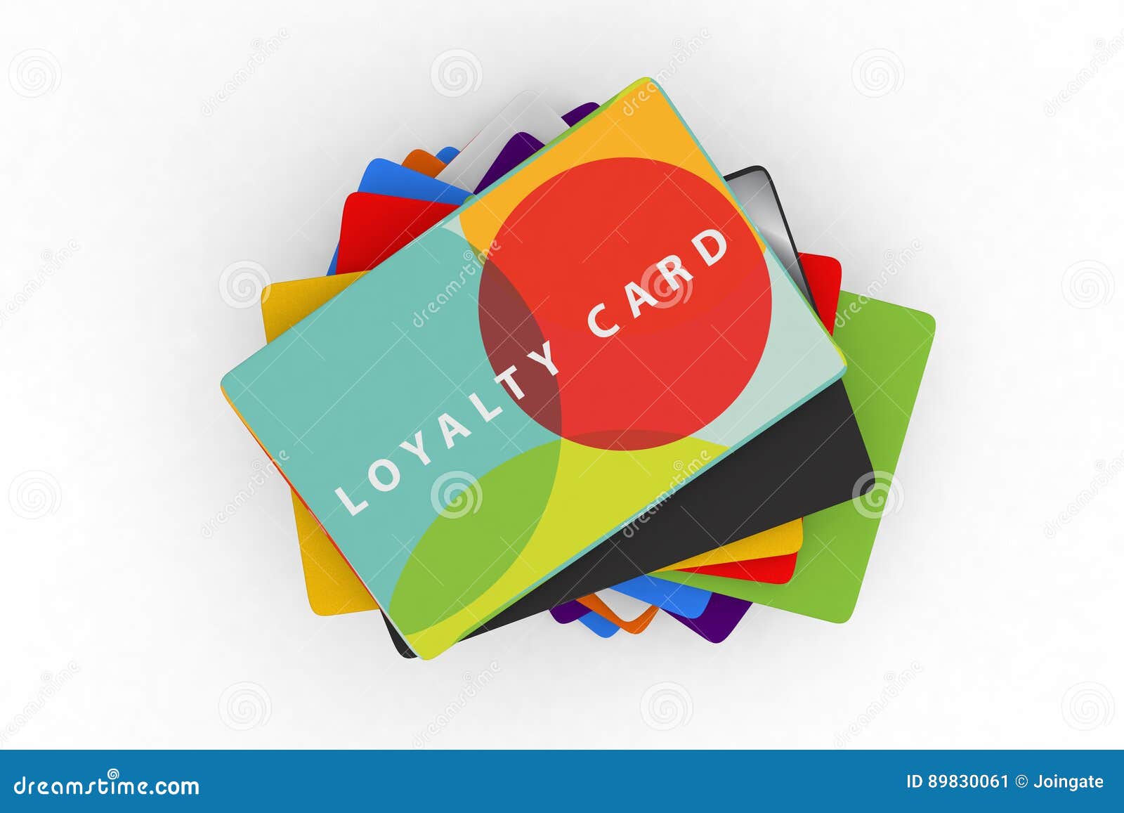 Stack of Different Loyalty Reward Cards Stock Illustration ...