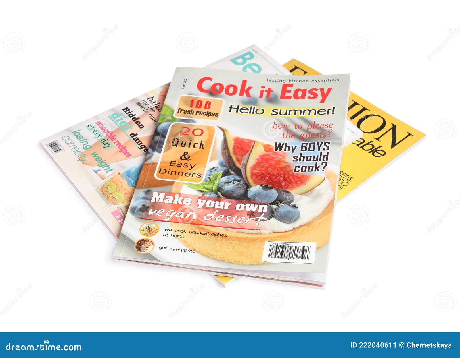 Stack of Different Magazines on White Stock Image - Image of nutrition ...