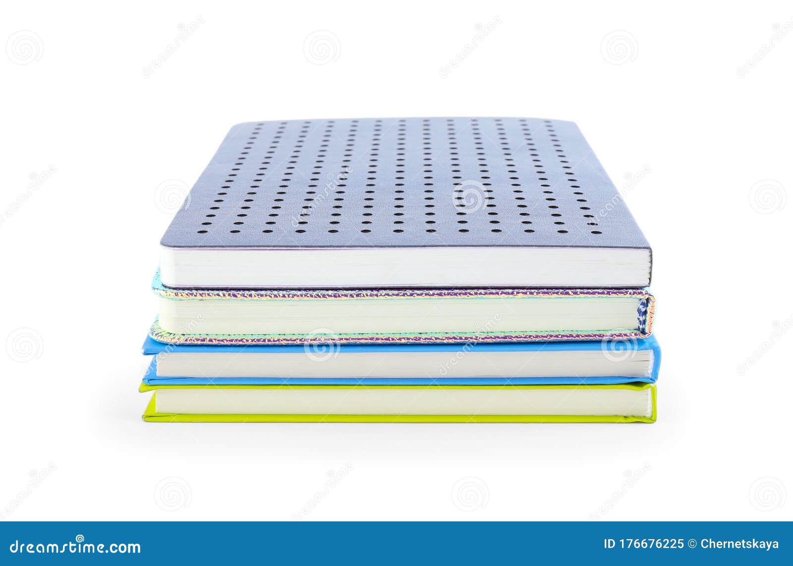 Stack of Different Notepads Isolated Stock Image - Image of planner ...