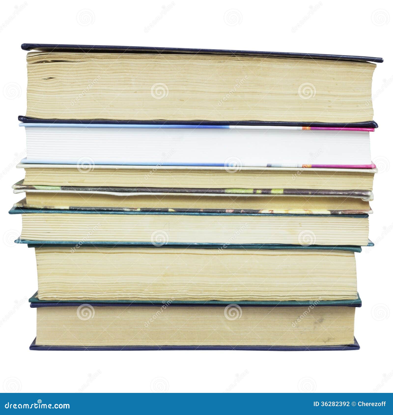 Stack of Different Old Books with No Labels Stock Photo - Image of read ...