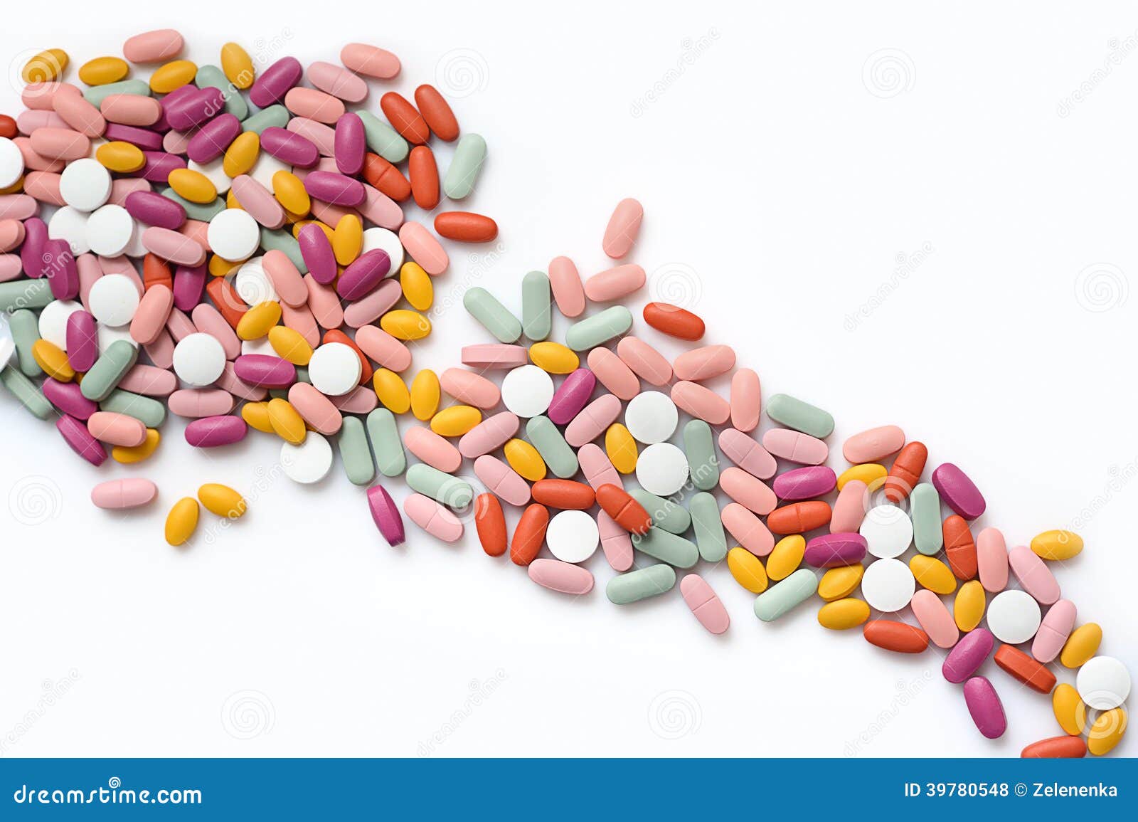 Stack of Different Pills Isolated Stock Photo - Image of healthy ...