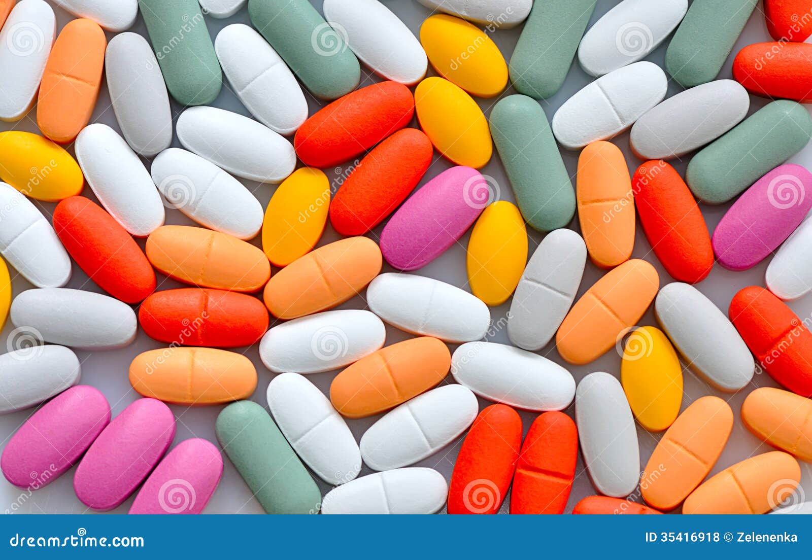 Stack of Different Pills Isolated on White Stock Photo - Image of multi ...