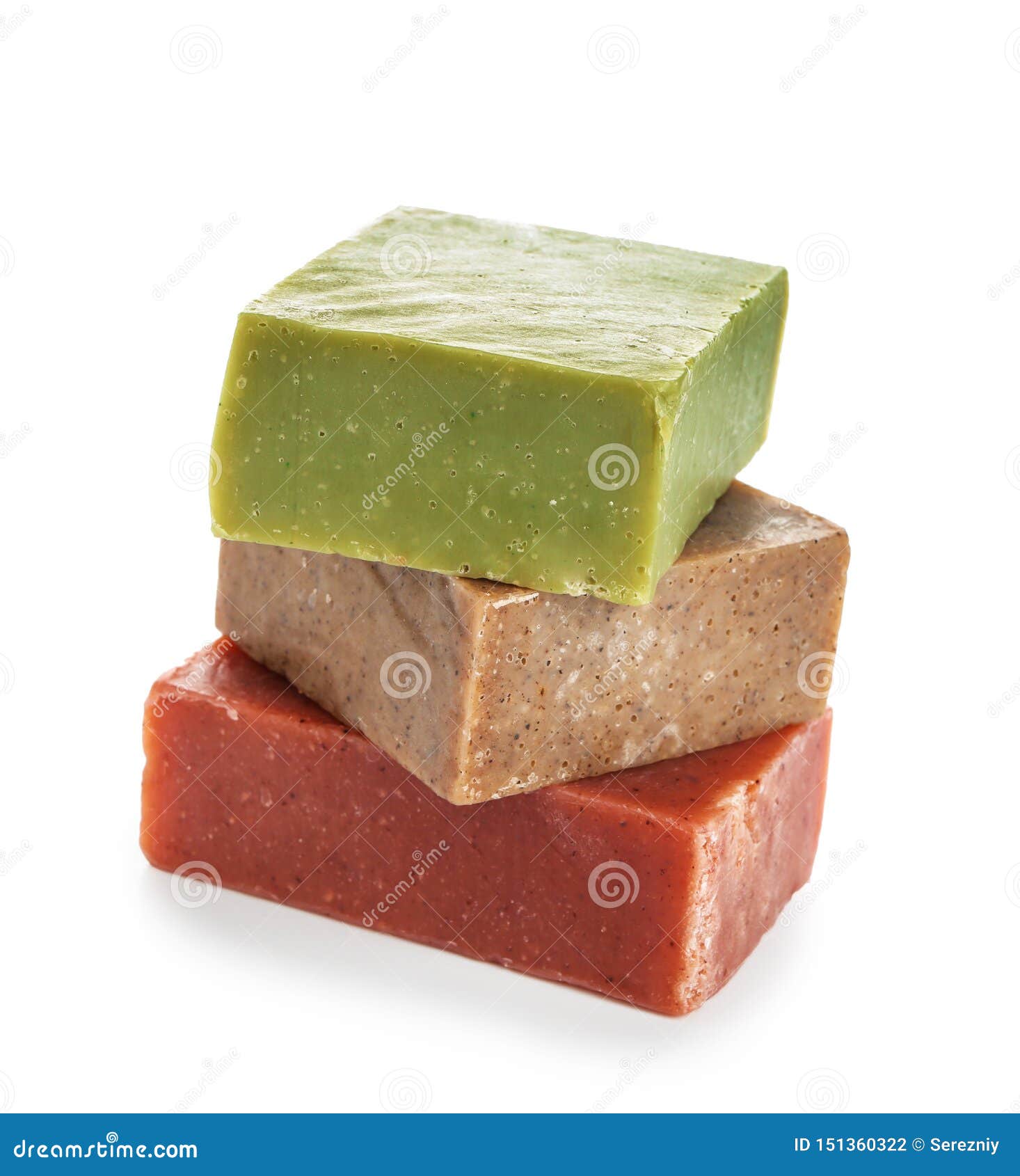 Stack of Different Soap Bars on White Background Stock Photo - Image of ...