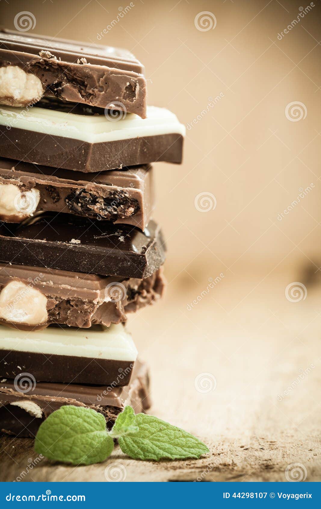 Stack of Different Sorts Chocolate Stock Image - Image of mixed ...