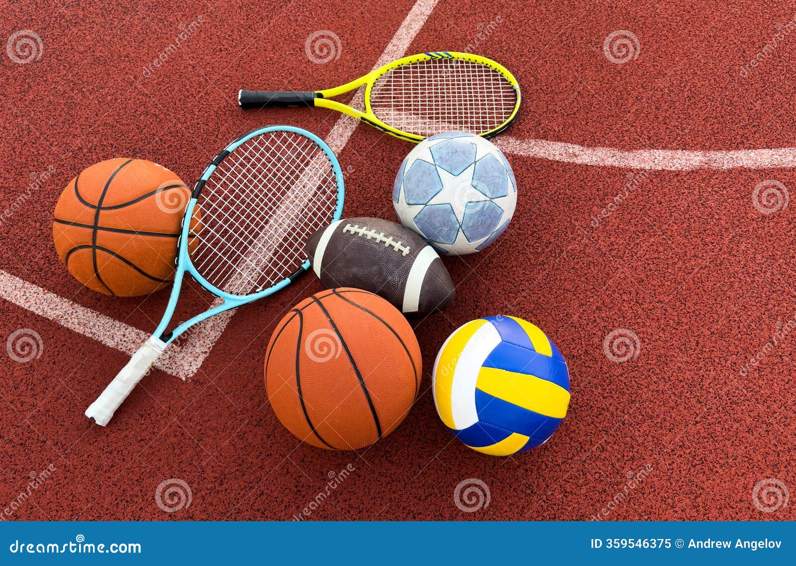 Stack of Different Sport Balls on Background Stock Image - Image of ...